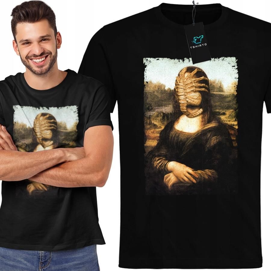 Koszulka Facehugger Alien vs Predator Mona Lisa Da Vinci Parodia XL ...
