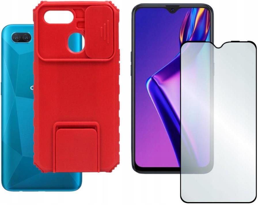 Etui Camshield Stand Do Oppo A12 2020 Pancerne Czerwone Pokrowiec I ...