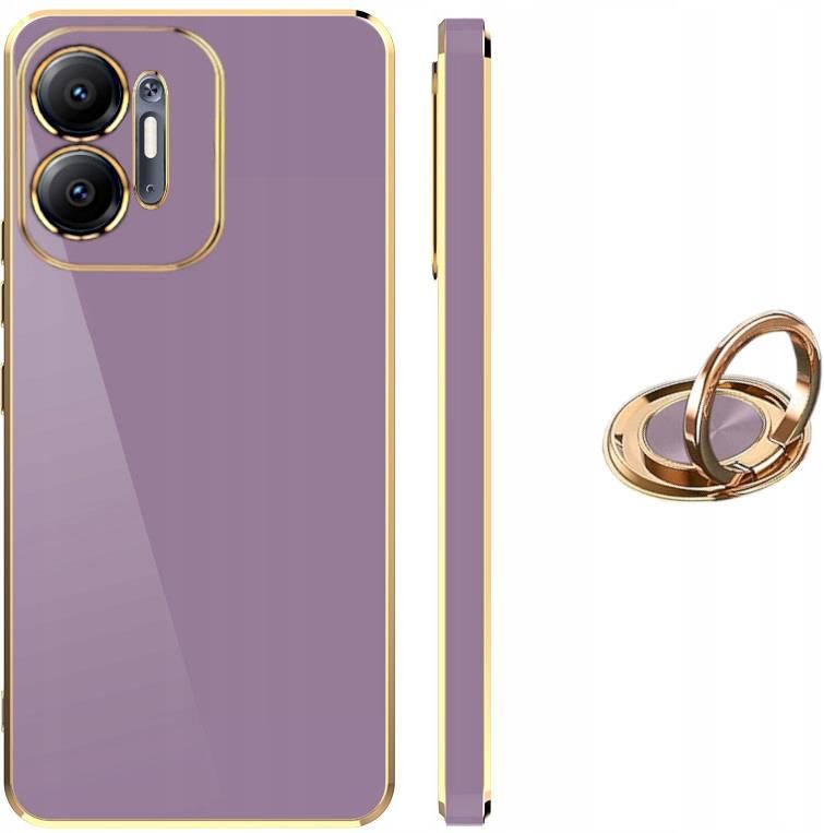 Etui Glamour Złote Ramki Ring Kolor Do Infinix Hot 30 5G - Etui na ...
