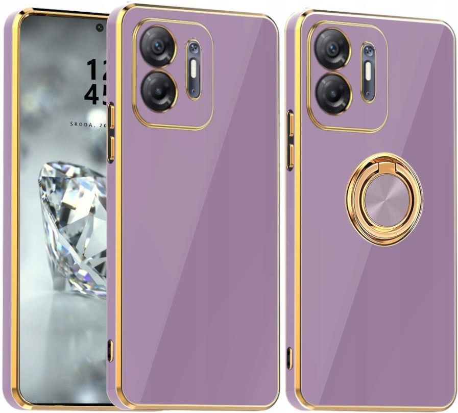 Etui Glamour Złote Ramki Ring Kolor Do Infinix Hot 30 5G - Etui na ...