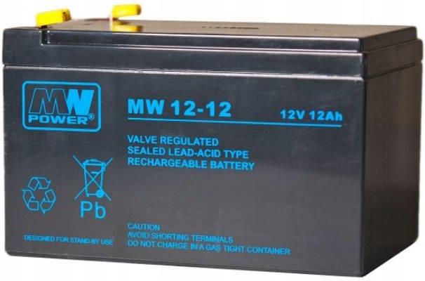 Mw Power Akumulator Agm Mw 12-12L 12V 12Ah - Zasilanie Awaryjne - Akcesoria do monitoringu ...