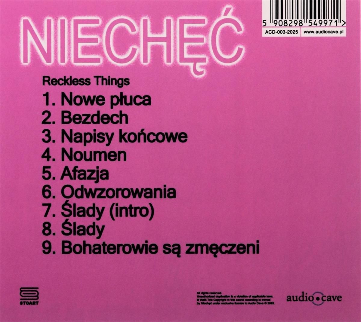 Płyta kompaktowa Niechęć - Reckless Things (CD) - Ceny i opinie - Ceneo.pl