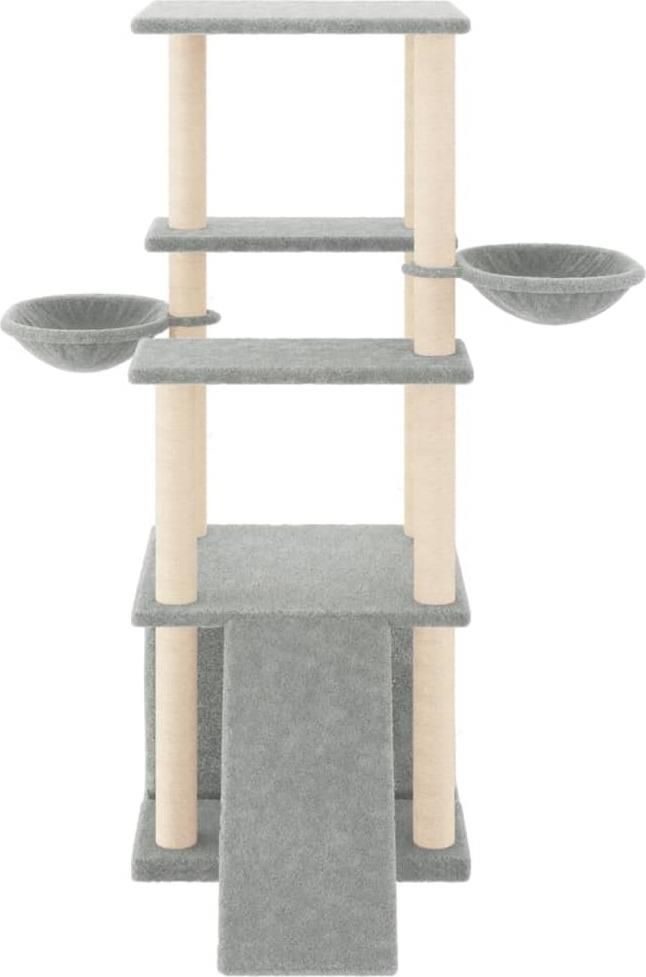 The Living Store Drapak Z Sizalowymi Słupkami Do Drapania Jasnoszary ...