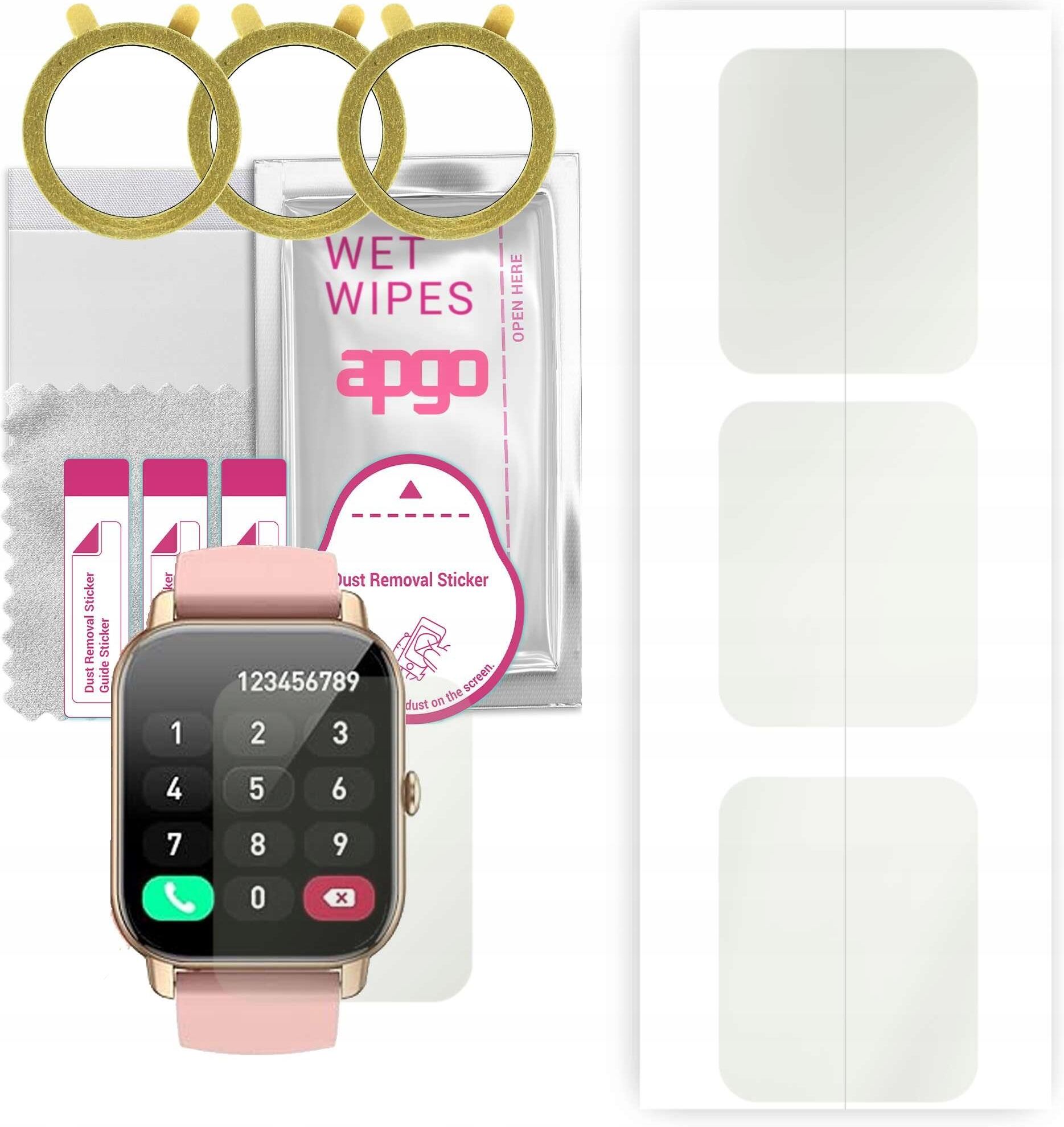 Apgo 3X Folia Hydrożelowa Matowa Do Nerunsa Smartwatch P66D Ochronna ...