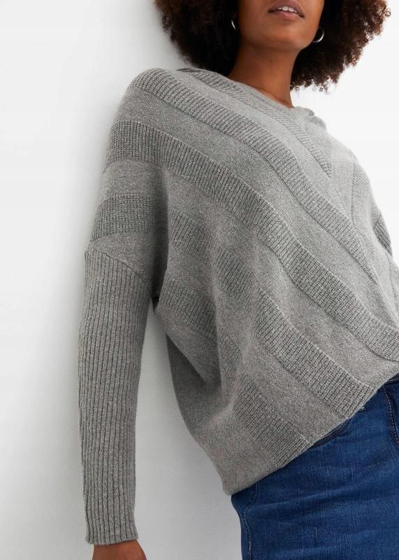 Bodyflirt sweter oversize z kapturem szary 44/46 - Ceny i opinie - Ceneo.pl