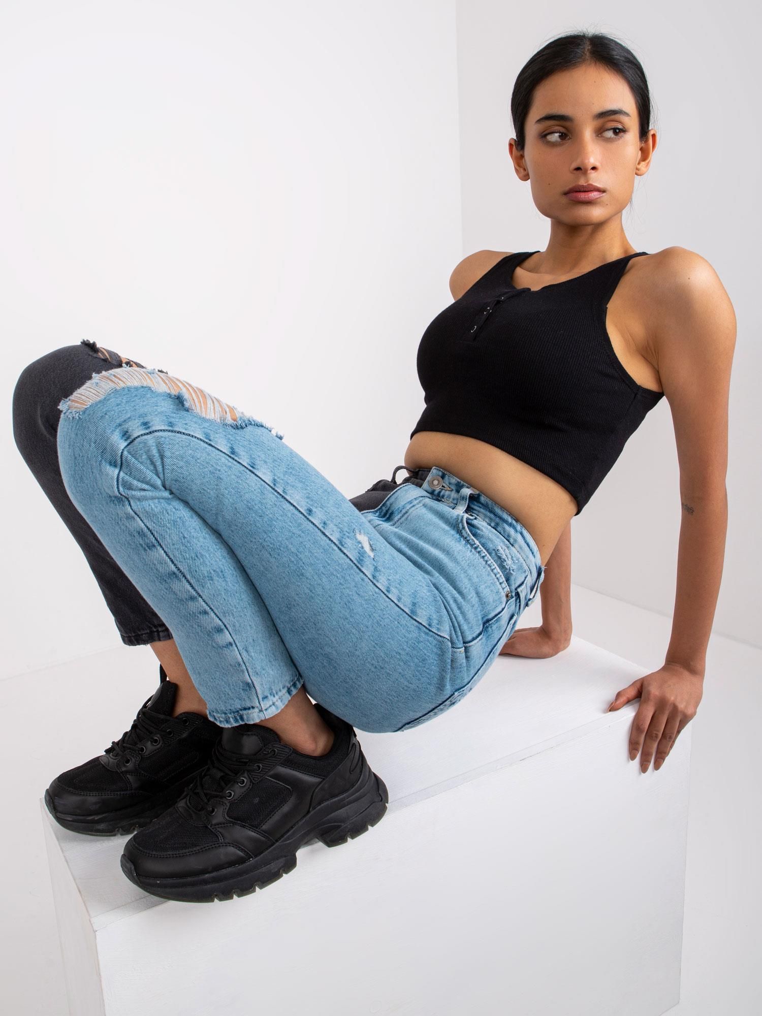 Czarny prążkowany top z zatrzaskami Riley RUE PARIS - Ceny i opinie ...