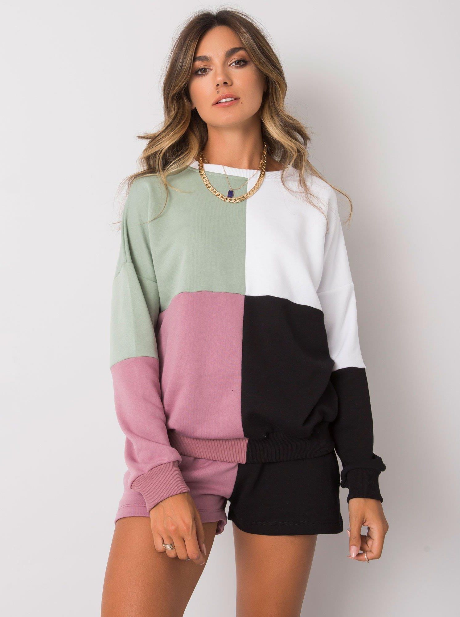 Brudnoróżowo-pistacjowy komplet casualowy Amaris RUE PARIS - Ceny i ...