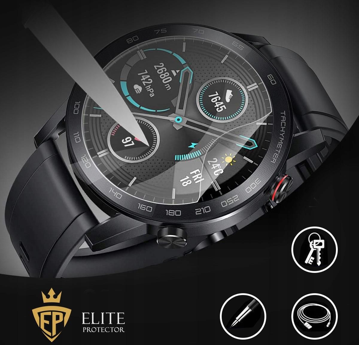 Elite Protector Szkło Hybrydowe Szkiełko Na Smartwatch Zegarek Do ...
