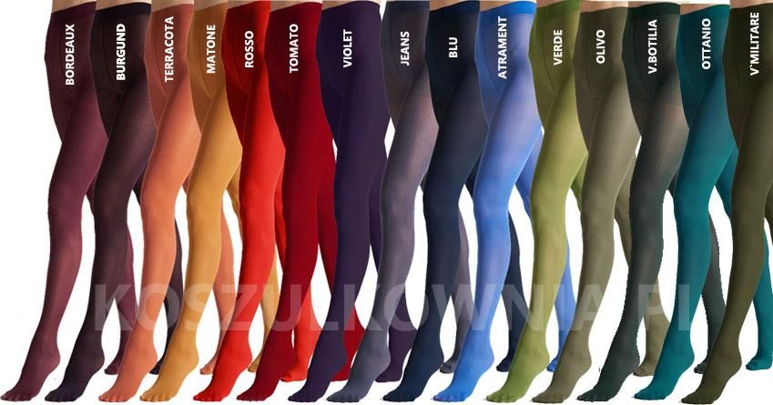 Kolorowe rajstopy z mikrofibry Veneziana Satin Sabbia 40DEN rozm. 5-XL ...