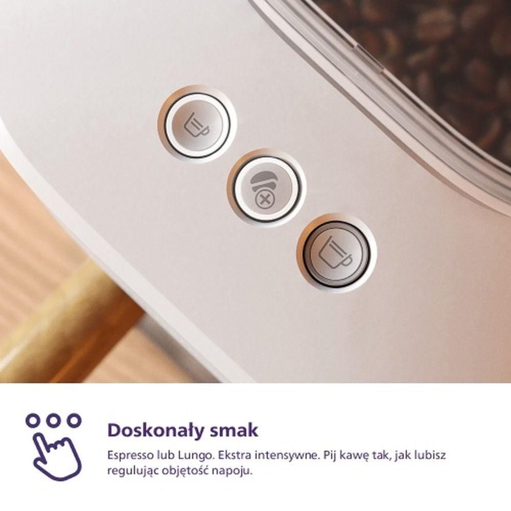 PHILIPS Baristina BAR302/20 Mleczna Biel Premium, Portafilter Drewno ...