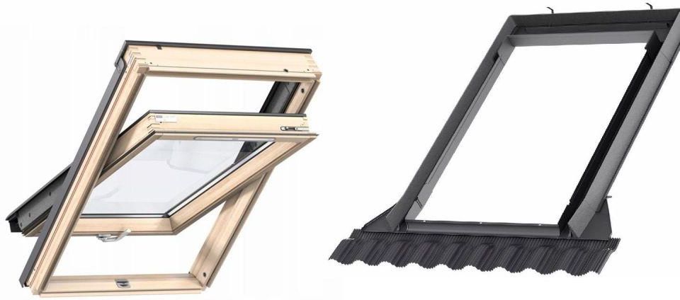 Okno dachowe Velux Okno Gll 1061B Mk08 78x140 + Kołnierz Edw 0000 ...