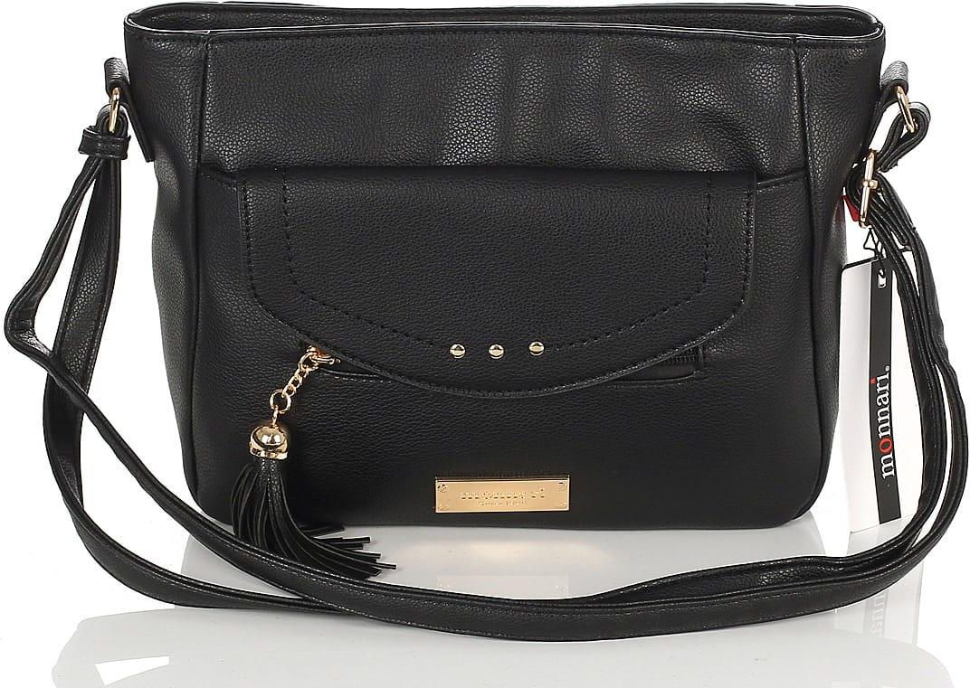 MONNARI Pojemna czarna torebka listonoszka z kieszonkami - Ceny i opinie - Ceneo.pl