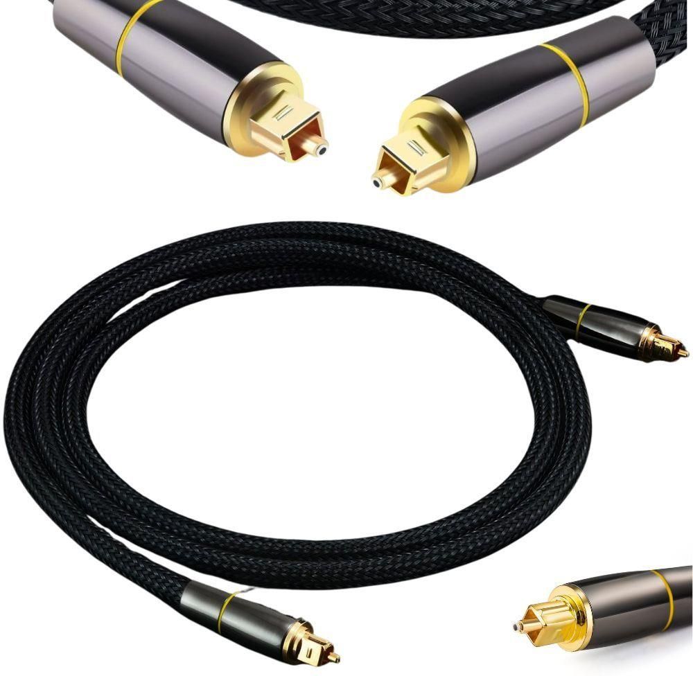 KABEL PRZEWÓD OPTYCZNY 3M OPLATANY TOSLINK DIGITAL HQ POZŁACANE ...