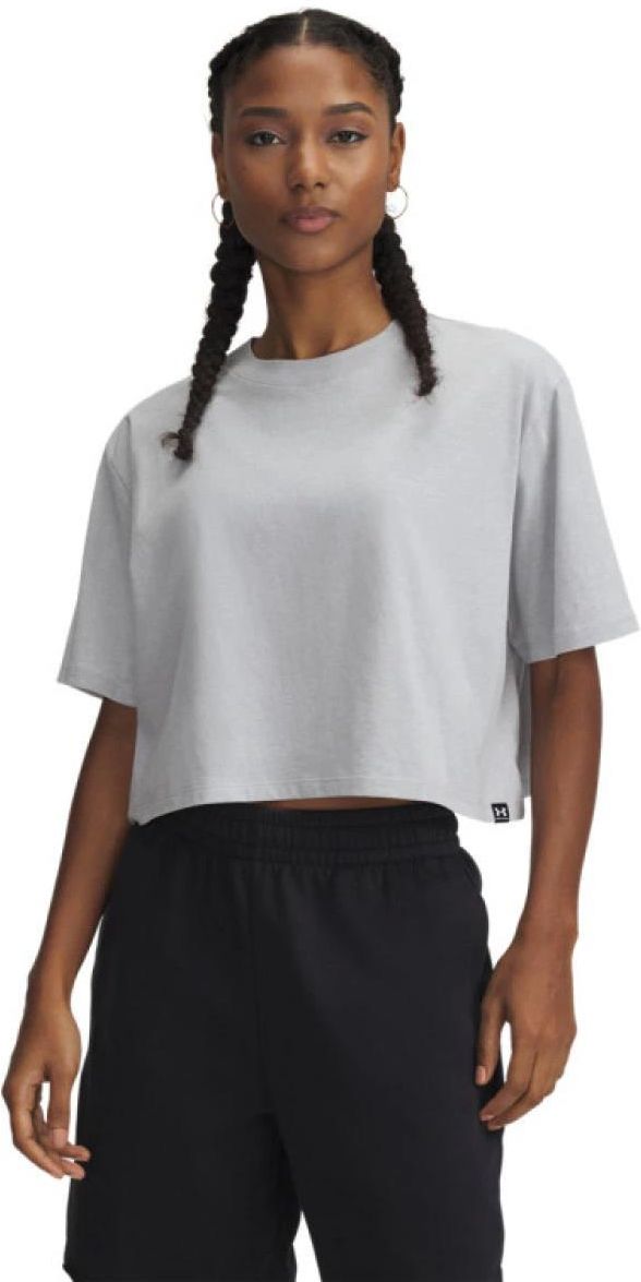 Damski t-shirt crop-top Under Armour UA Rival SS - szary - Ceny i ...