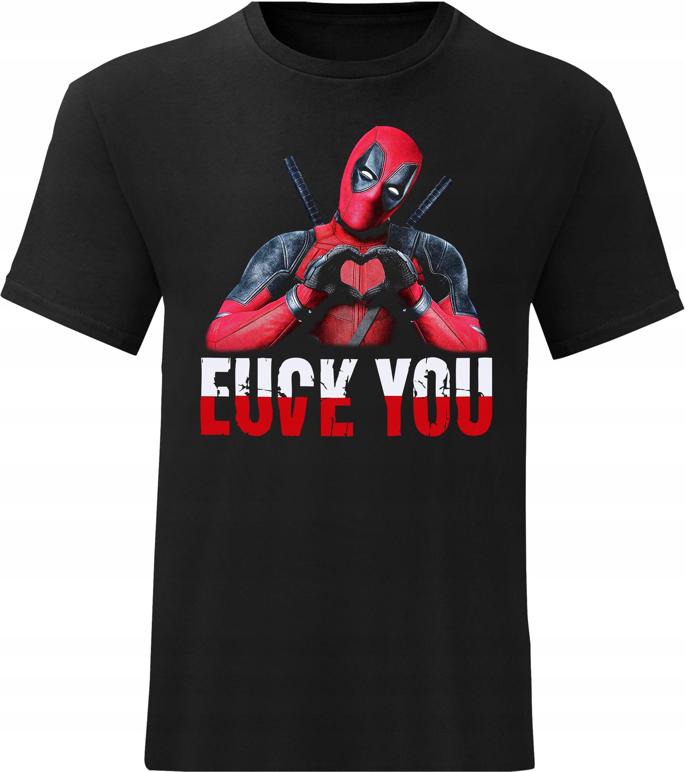 Koszulka Męska Deadpool F*ck You Love You Marvel Deadpool X-men Roz 3XL ...