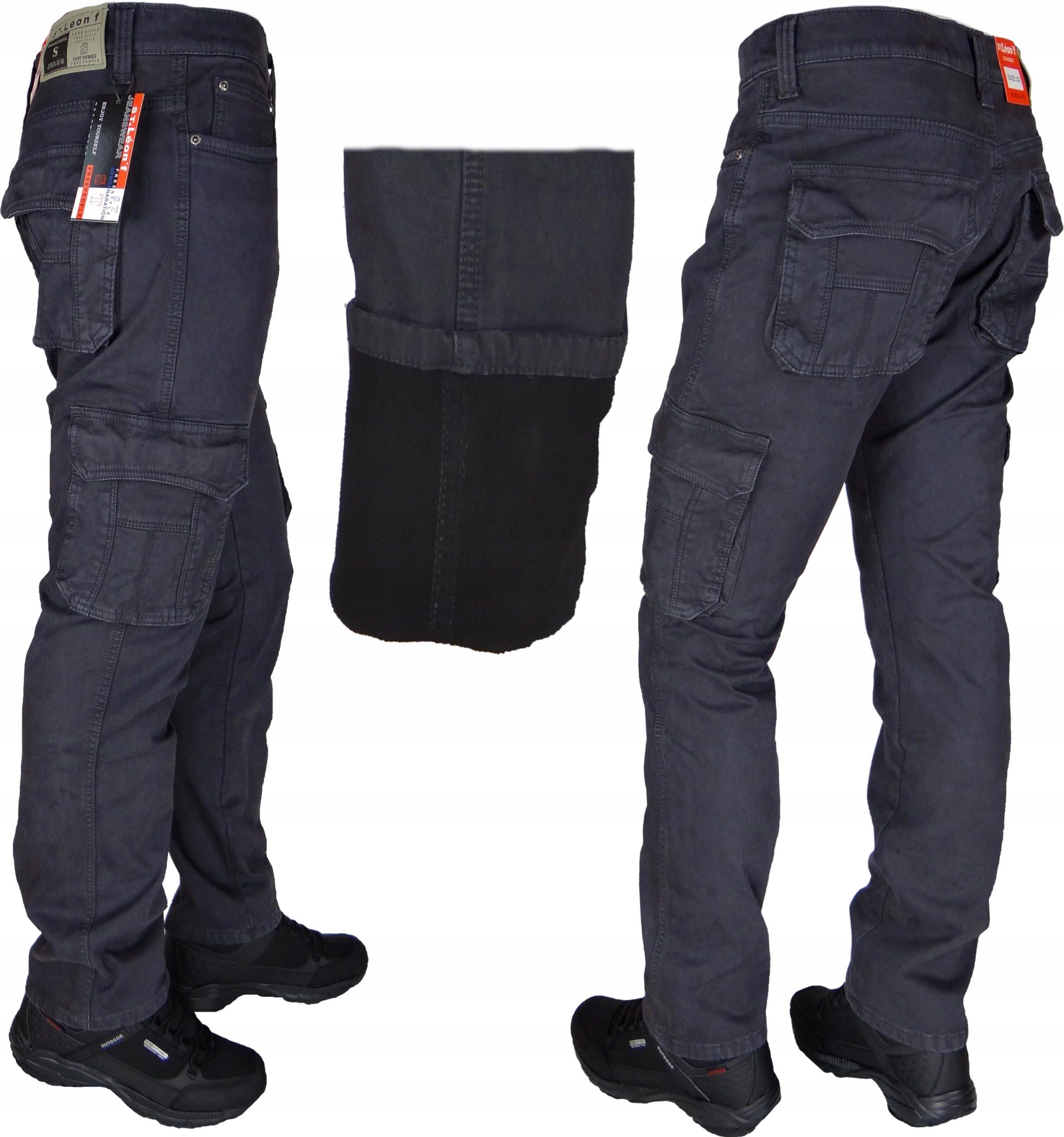 Spodnie Bojówki W36 L32 Antracyt Ocieplane Stl Stretch Polar - Ceny i opinie - Ceneo.pl