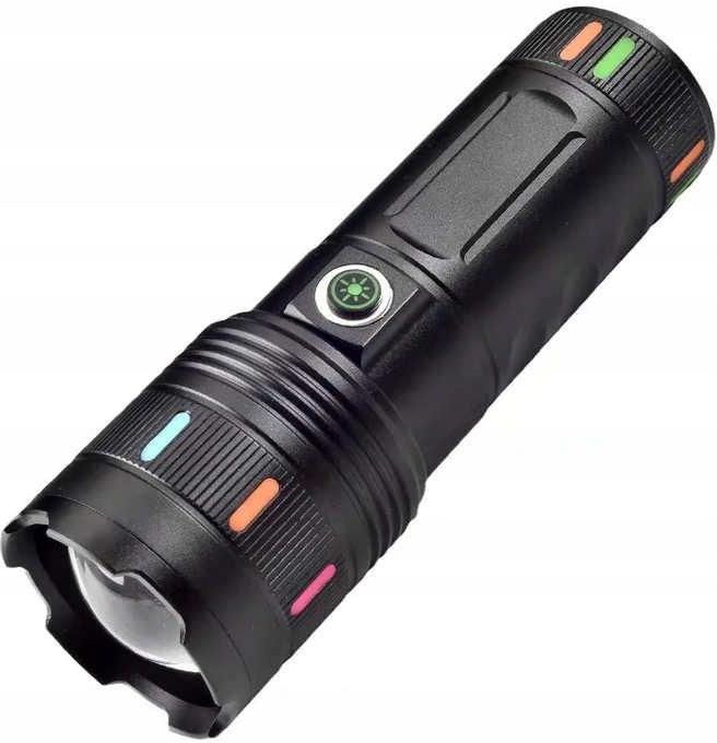 Latarka LATARKA Laserowa LED PM10-TG Taktyczna Mocna USB ZOOM POWERBANK ...