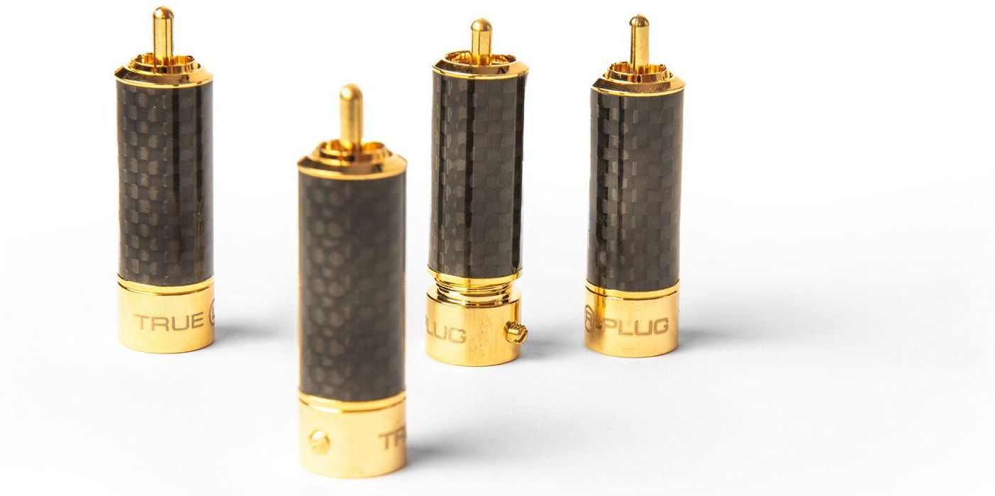 TCI True-Plug™ Black CF Gold plated Locking RCA (4 szt.) - Opinie i ...