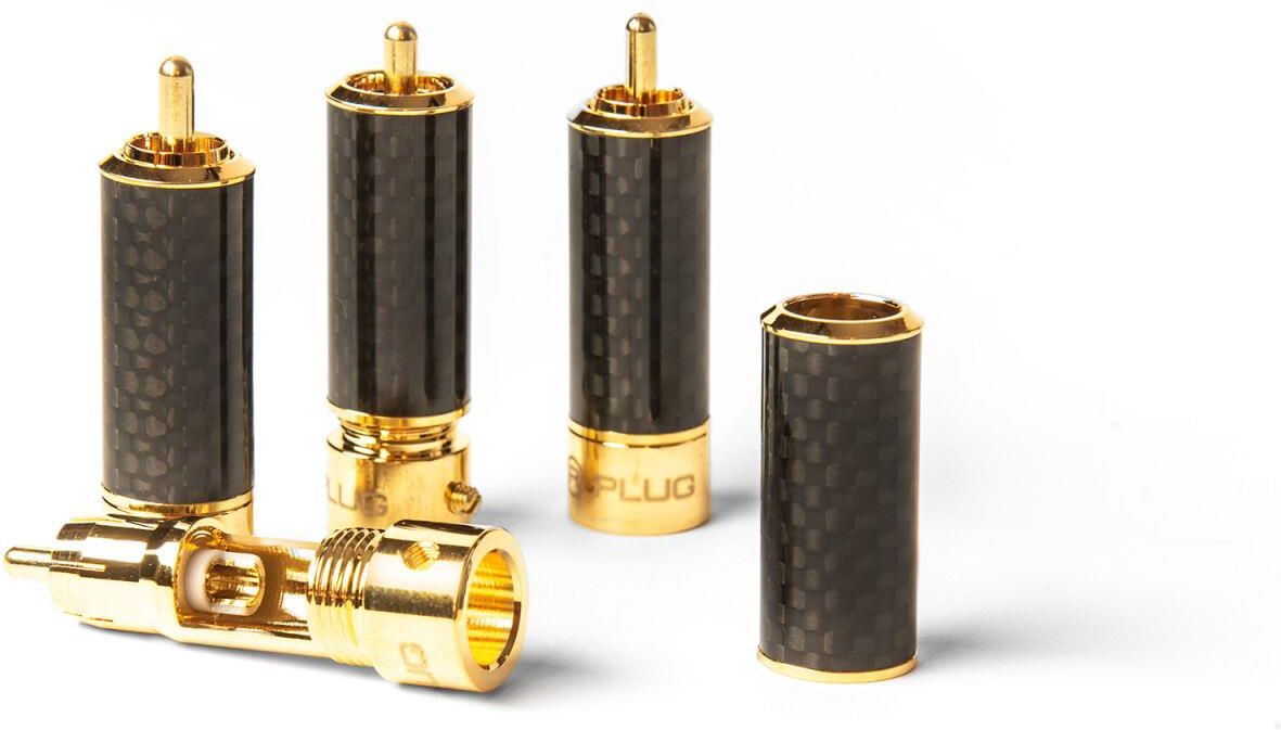 TCI True-Plug™ Black CF Gold plated Locking RCA (4 szt.) - Opinie i ...