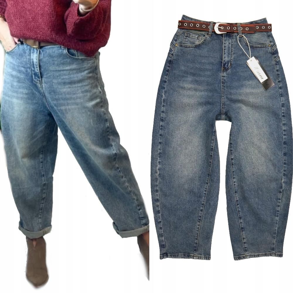 M.sara Balloon Damskie Spodnie Jeansy Niebieskie Vintage Wysoki Stan 38 M - Ceny i opinie - Ceneo.pl