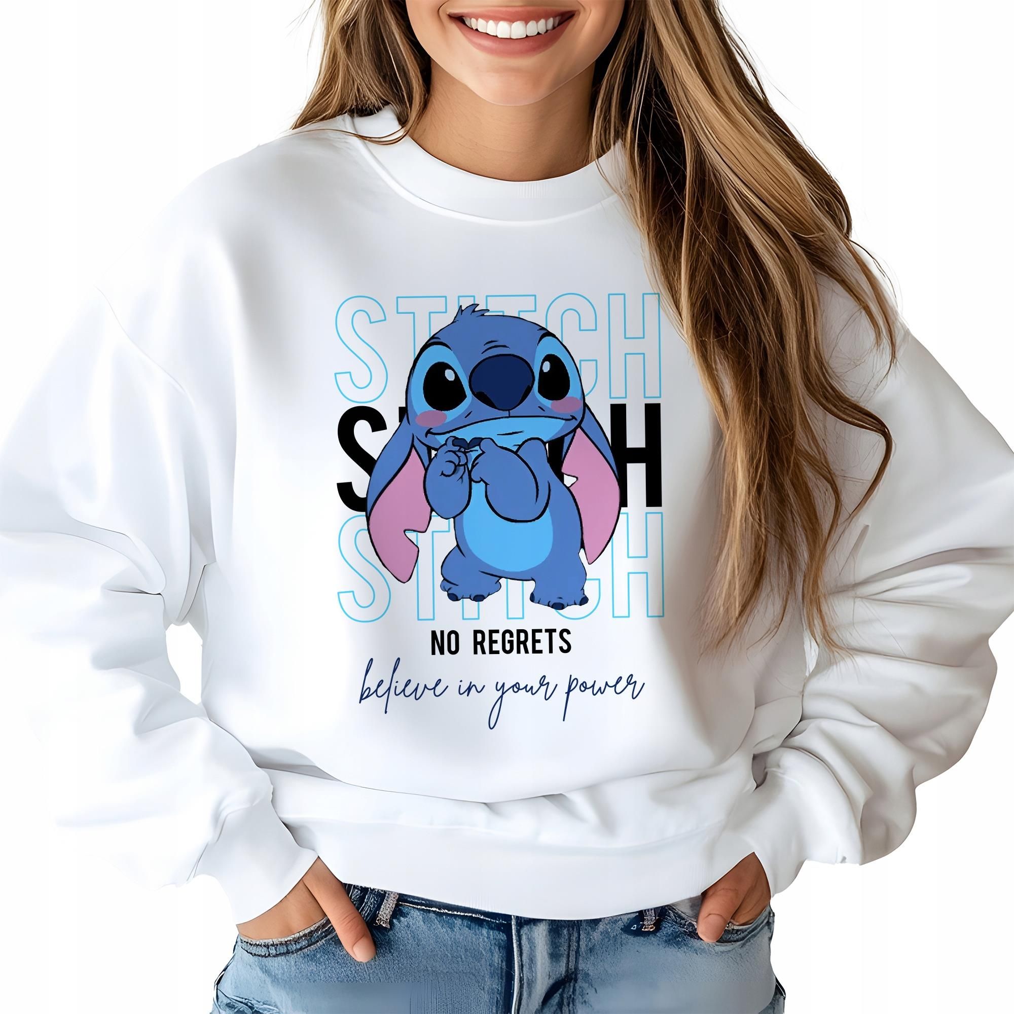 Bluza Damska Biała No Regrets Bajka Stitch Piękne Rozmiar S - Ceny i ...
