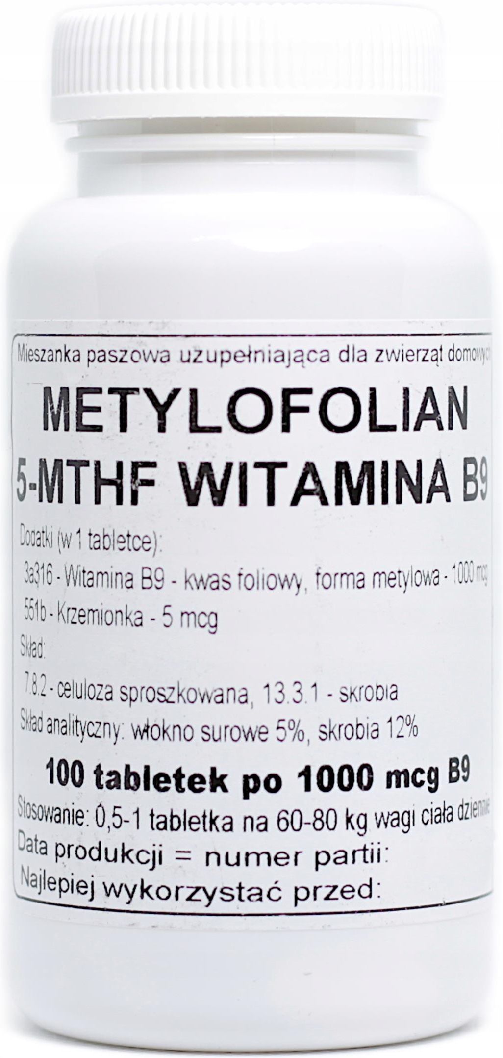 Podkowa Witamina B9 Folian Kwas Foliowy Tabletki 1000Mcg 100Szt - Ceny ...