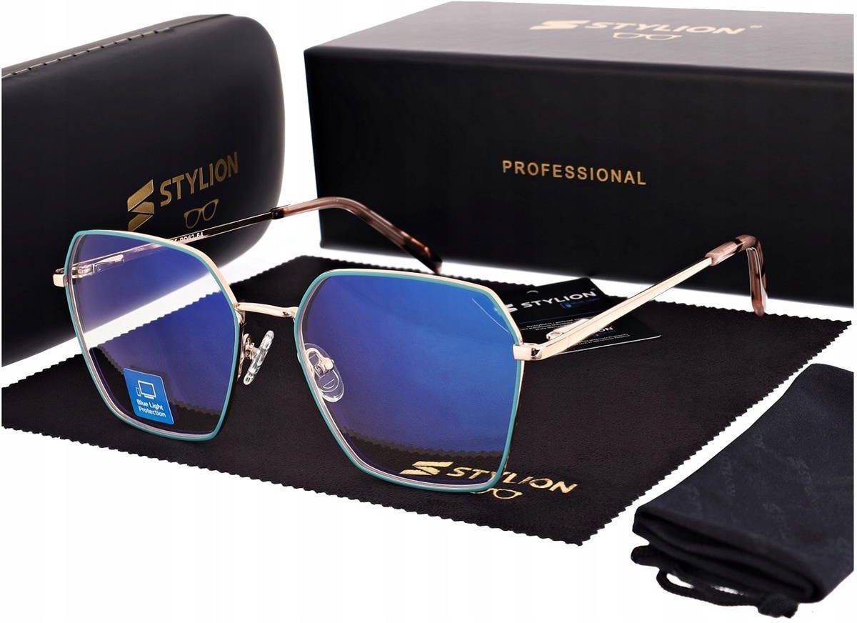Stylion Damskie Okulary Premium +3.25 Do Czytania I Komputera Blue ...