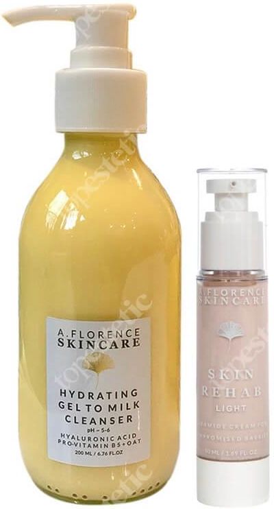 A.Florence Skincare Hydrating Gel Cleanser + Skin Rehab Light Cream ZESTAW Nawilżający żel ...