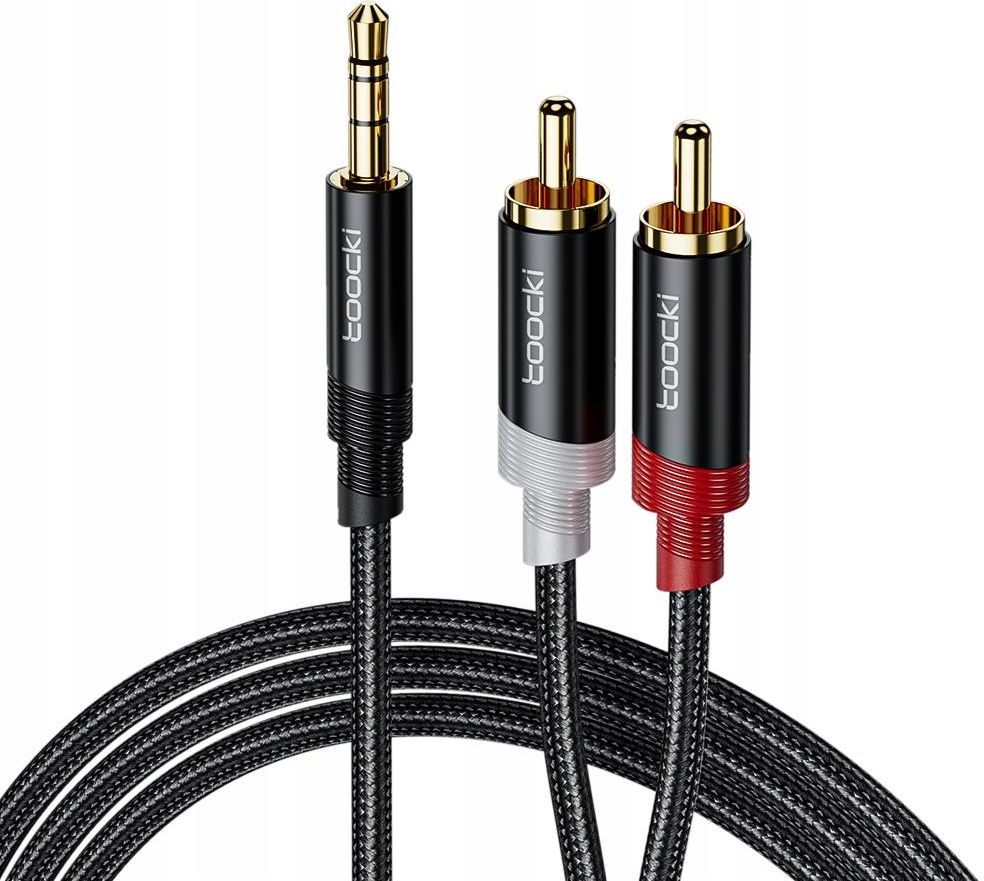 Toocki 3.5mm do 2 Rca Aux Audio Cable 2m Czarny Moy (TYPX4MYA01 ...