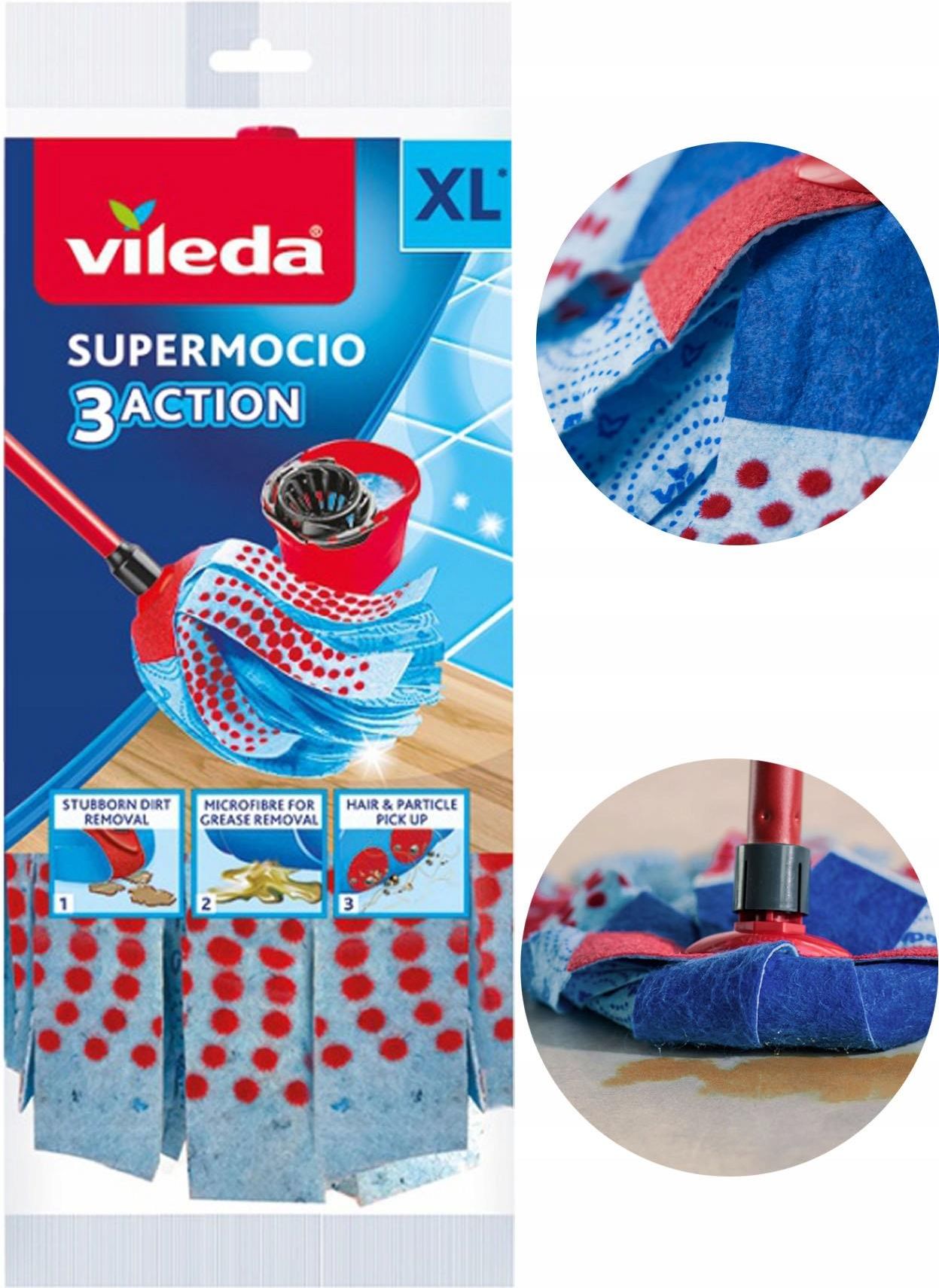 Vileda Nakładka Do Mopa Paskowego 3Action Velour XL - Opinie i ...