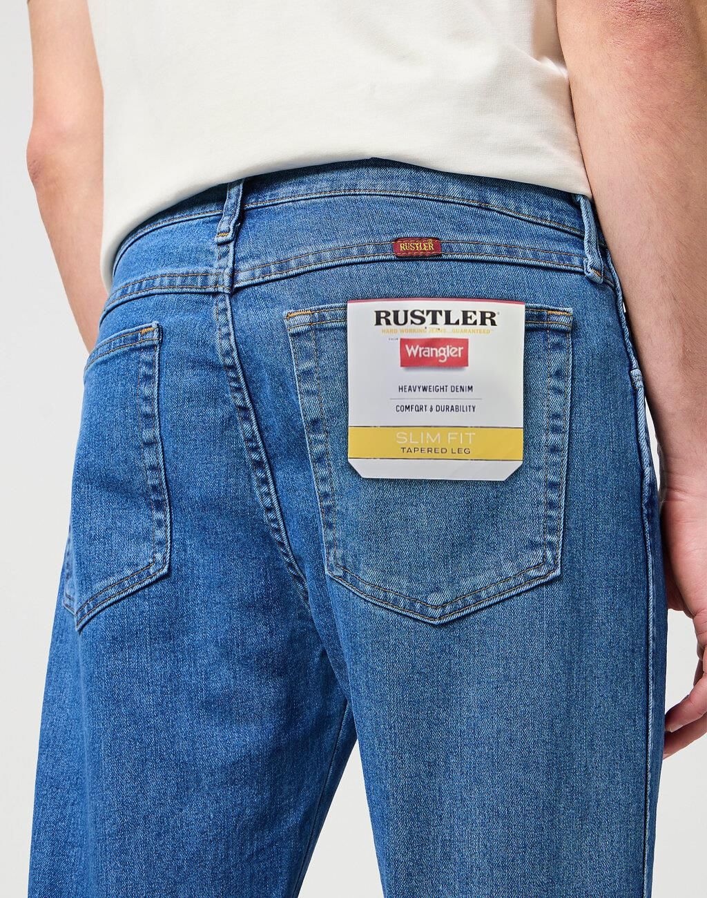 MESKIE SPODNIE WRANGLER RUSTLER SLIM INDIGO MID W10ERC81D - Ceny i ...