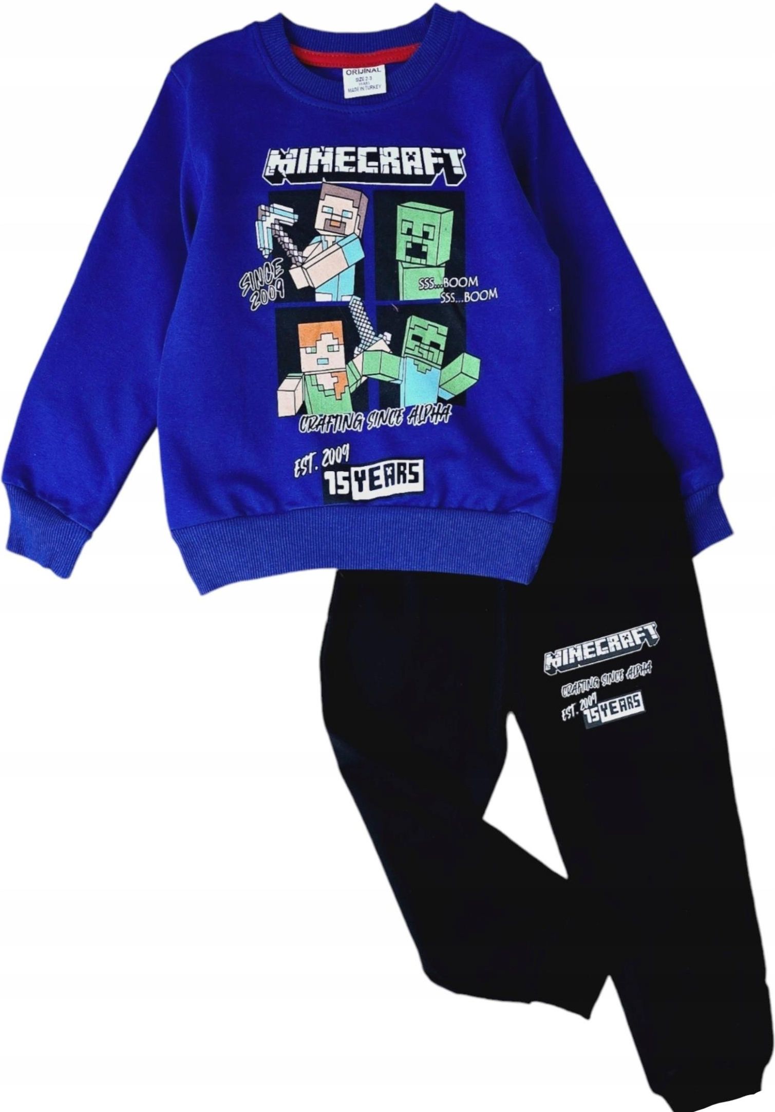 Dres chłopięcy Minecraft 110 bluza spodnie dresowe komplet zestaw dresy ...