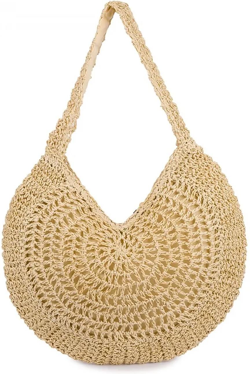 Pleciona Torba Hobo z rafii zapinana na suwak Pojemna - Ceny i opinie ...