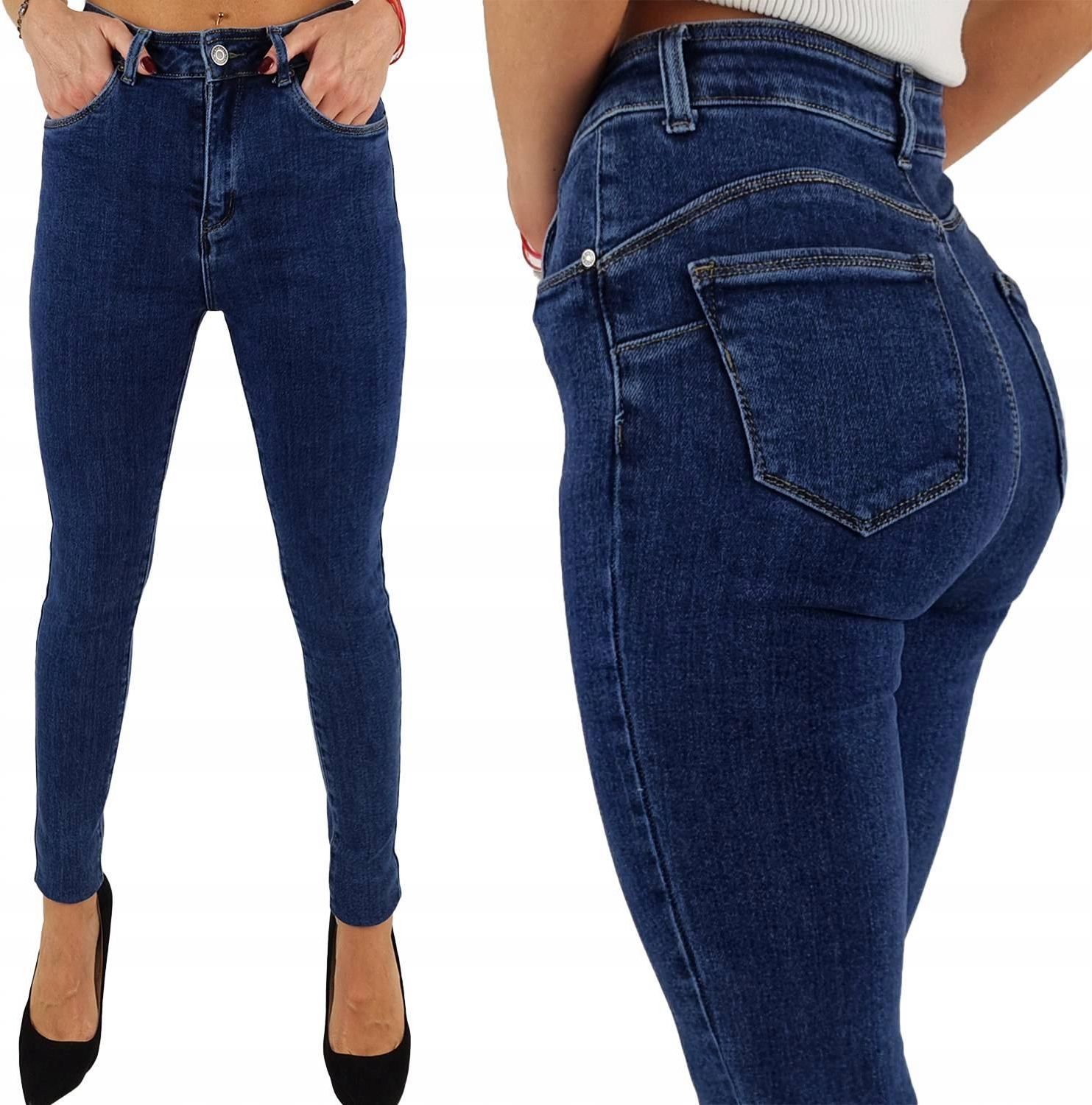 #_ Damskie Spodnie Goodies Modelujące Dopasowane Push-up Blue - Ceny i ...