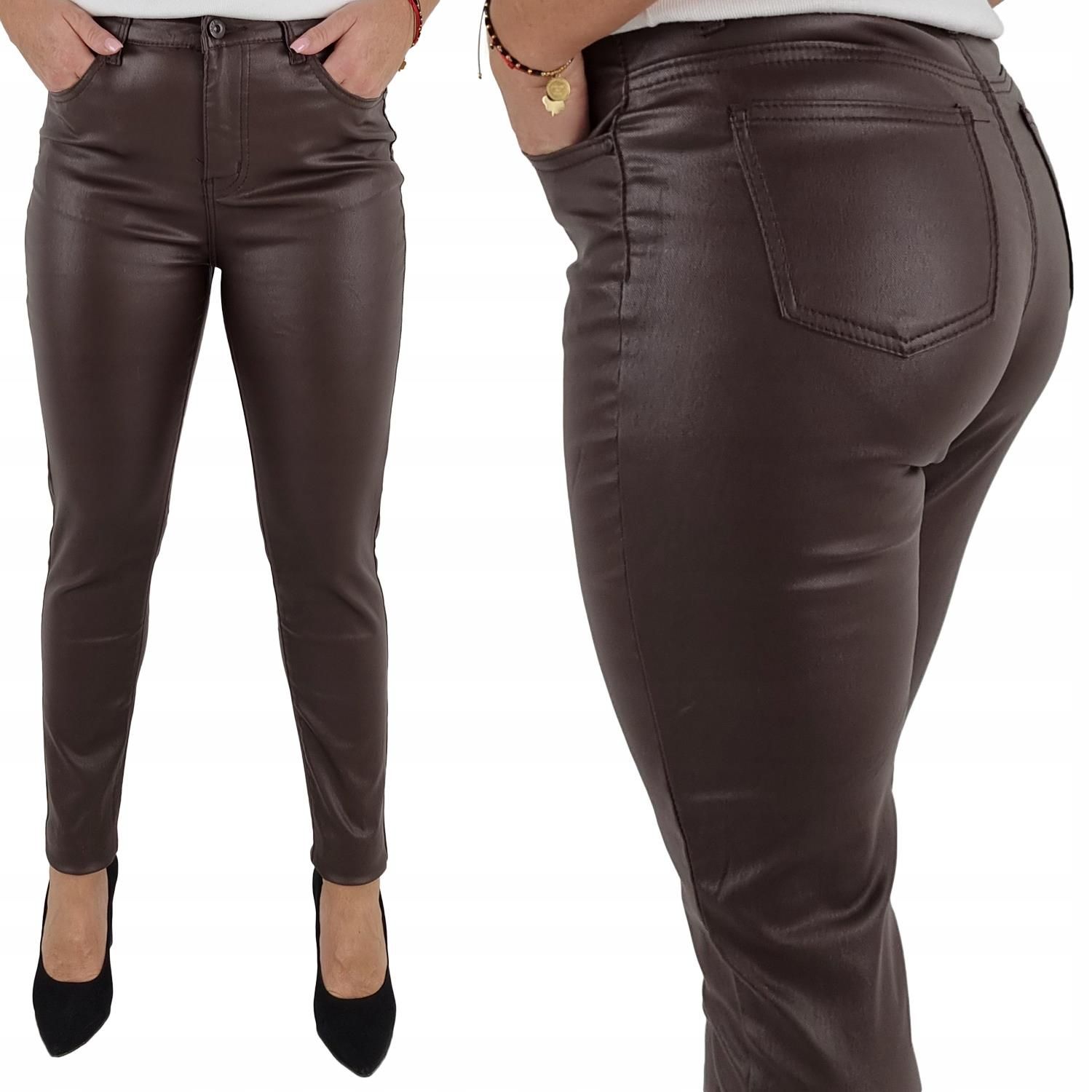 Klasyczne Spodnie Ocieplane Damskie Woskowane Skóra - Ceny i opinie - Ceneo.pl