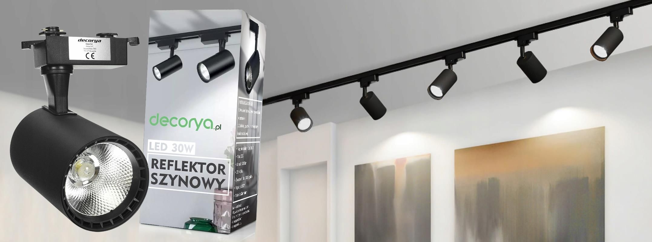 Decorya 6X Podłużna Sufitowa Lampa Led 30W Wisząca Długa Na Szynie ...