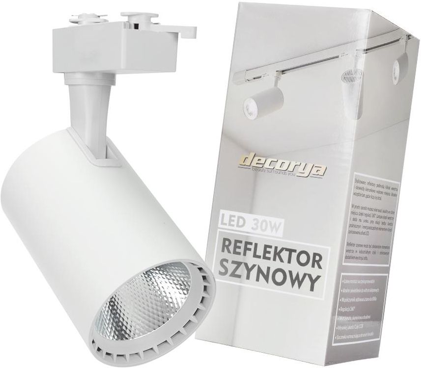 Zestaw Mocnych Lamp Szynowych Oświetlenia Oprawy Led Lampy 30W 3000lm ...