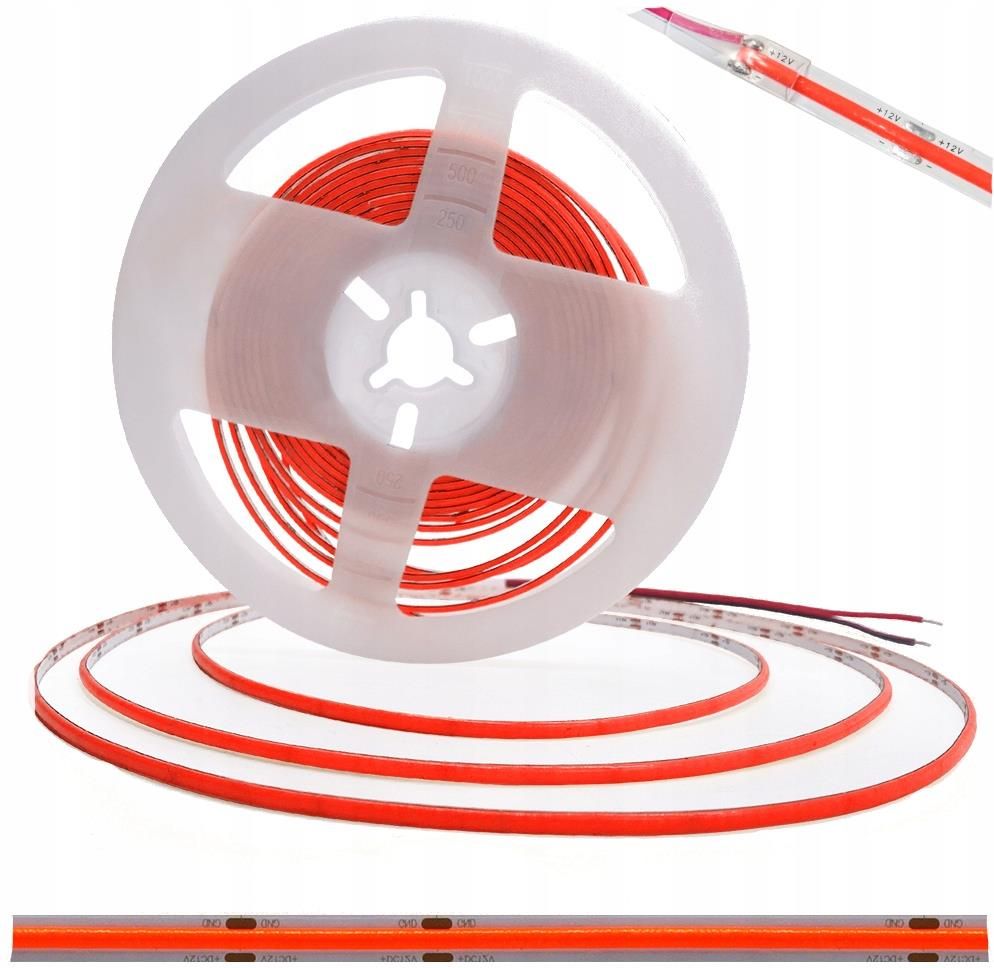 Taśma Led Neon Cob 12V Czerwona 5m Homogeniczna - Opinie i atrakcyjne ...