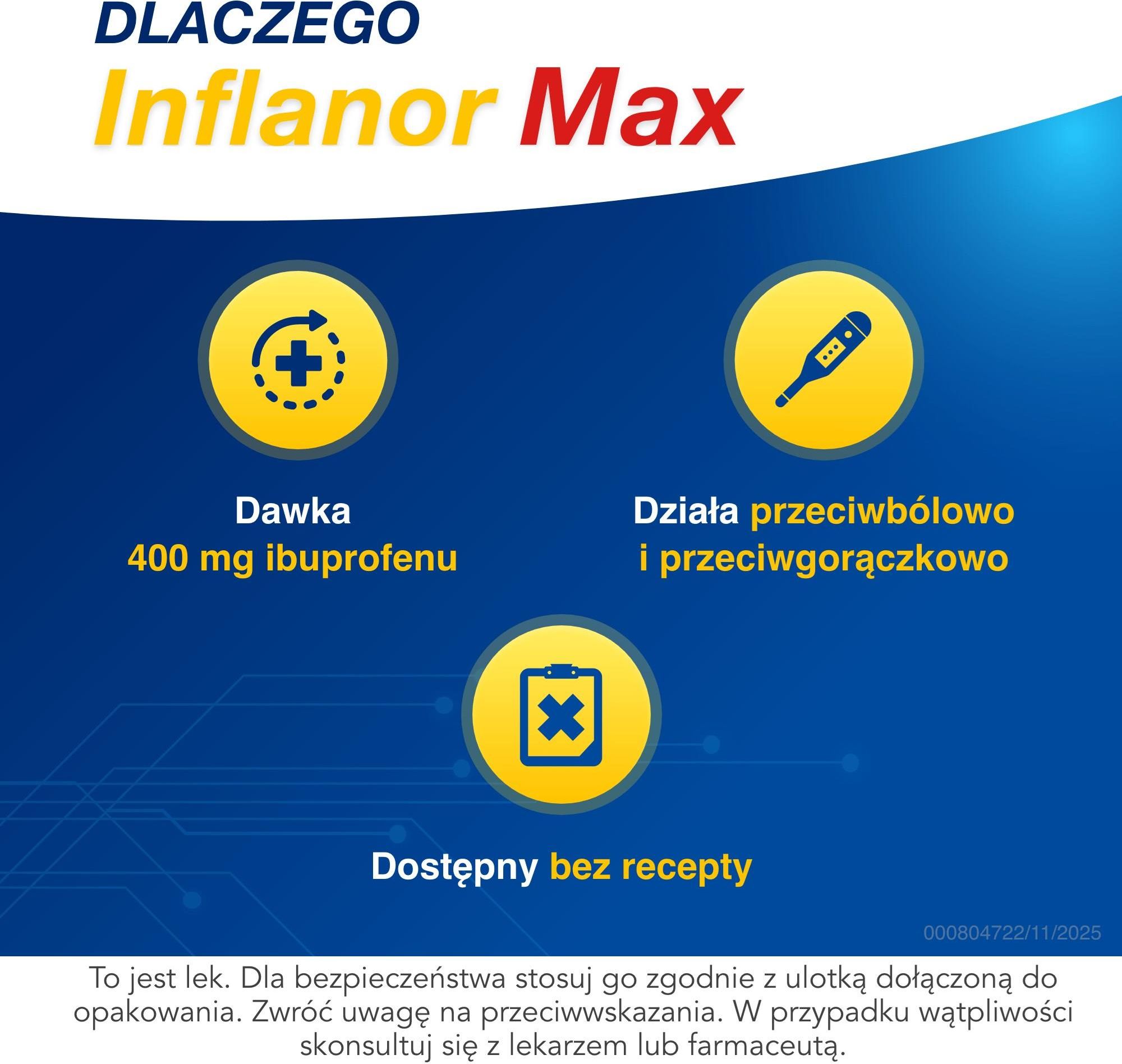 Leki przeciwbólowe Zentiva Inflanor Max 400mg 50tabl. - Opinie i ceny ...