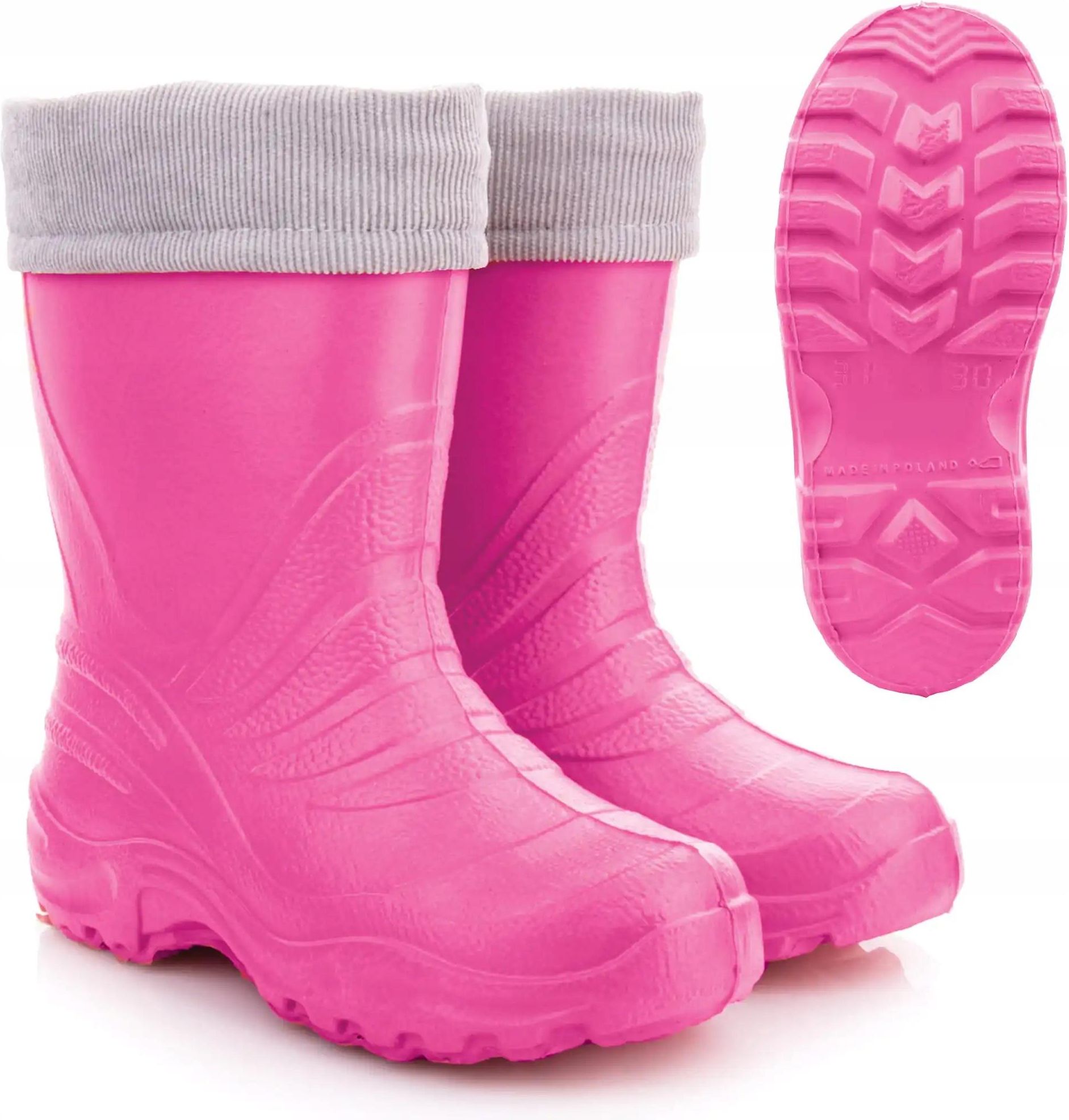 Kalosze dla dzieci dziecięce gumiaki ocieplane lekkie piankowe 26/27 ...