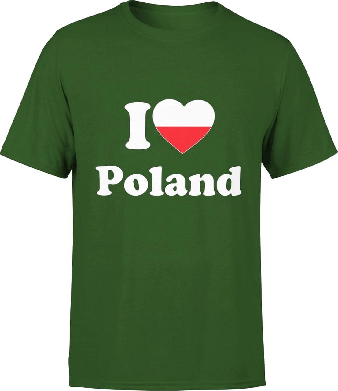 I Love Poland Męska koszulka patriotyczna polska (M, Zielony) - Ceny i ...