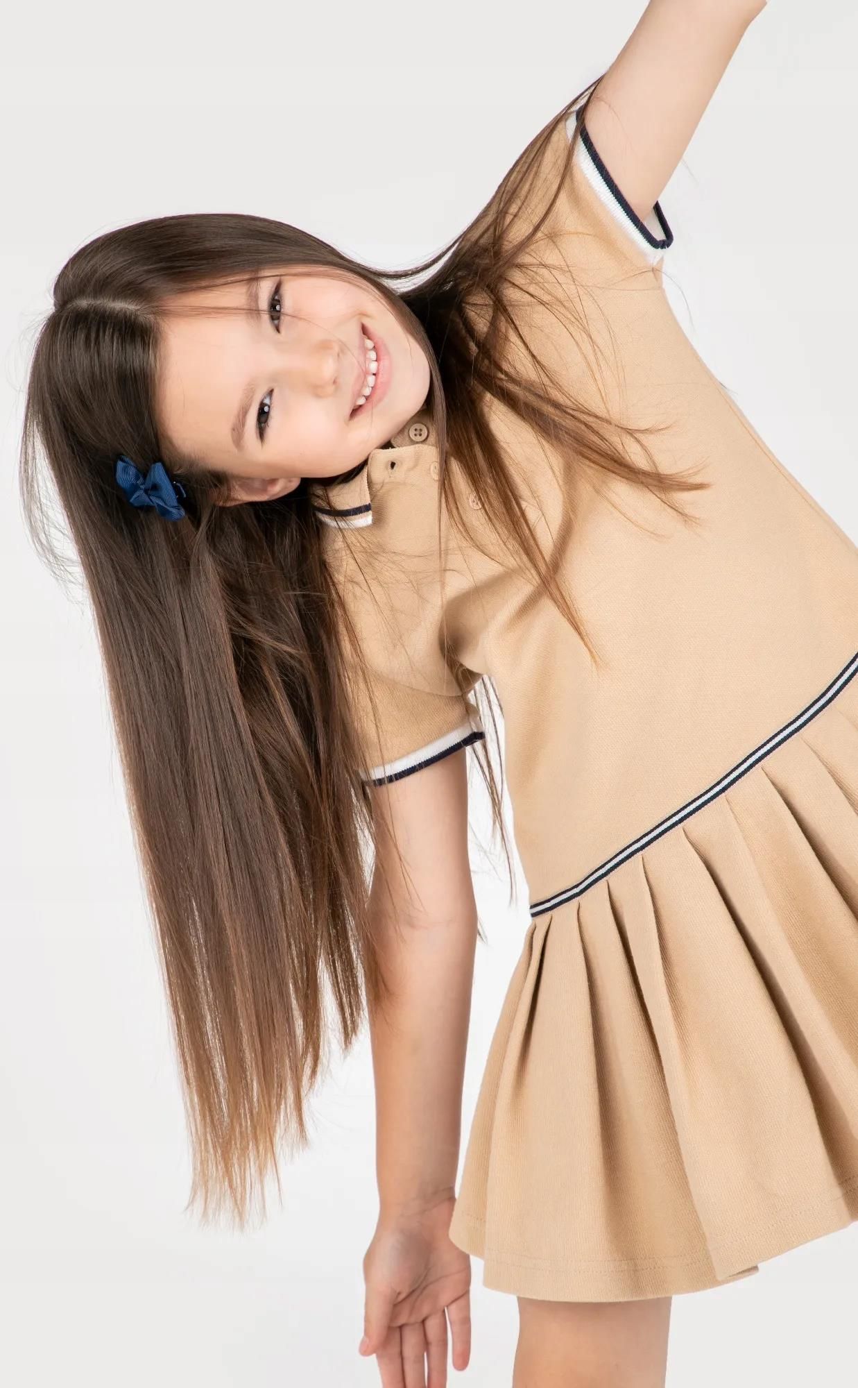 Sukienka dzianinowa beżowa polo 104 Coccodrillo - Ceny i opinie - Ceneo.pl