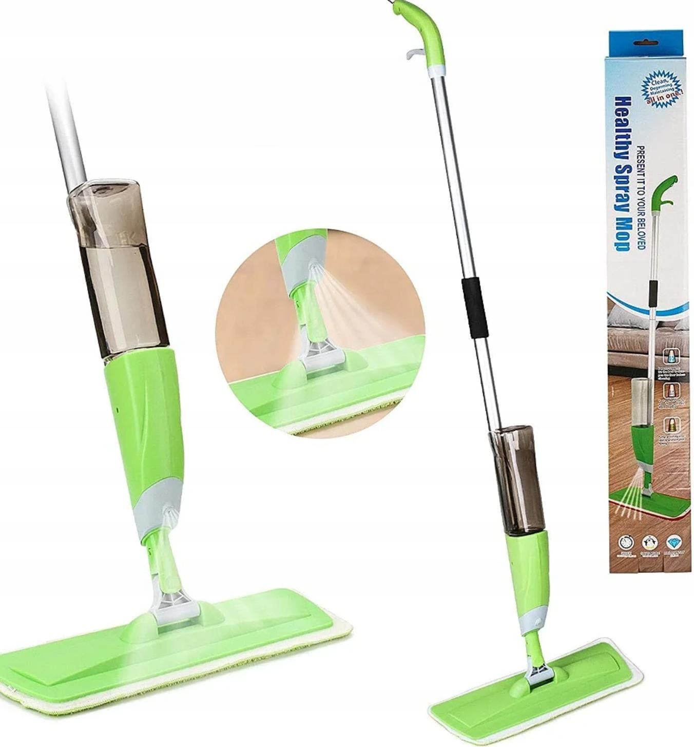 Clever Clean Mop Ze Spryskiwaczem Płaski Składany 1x Mikrofibra ...