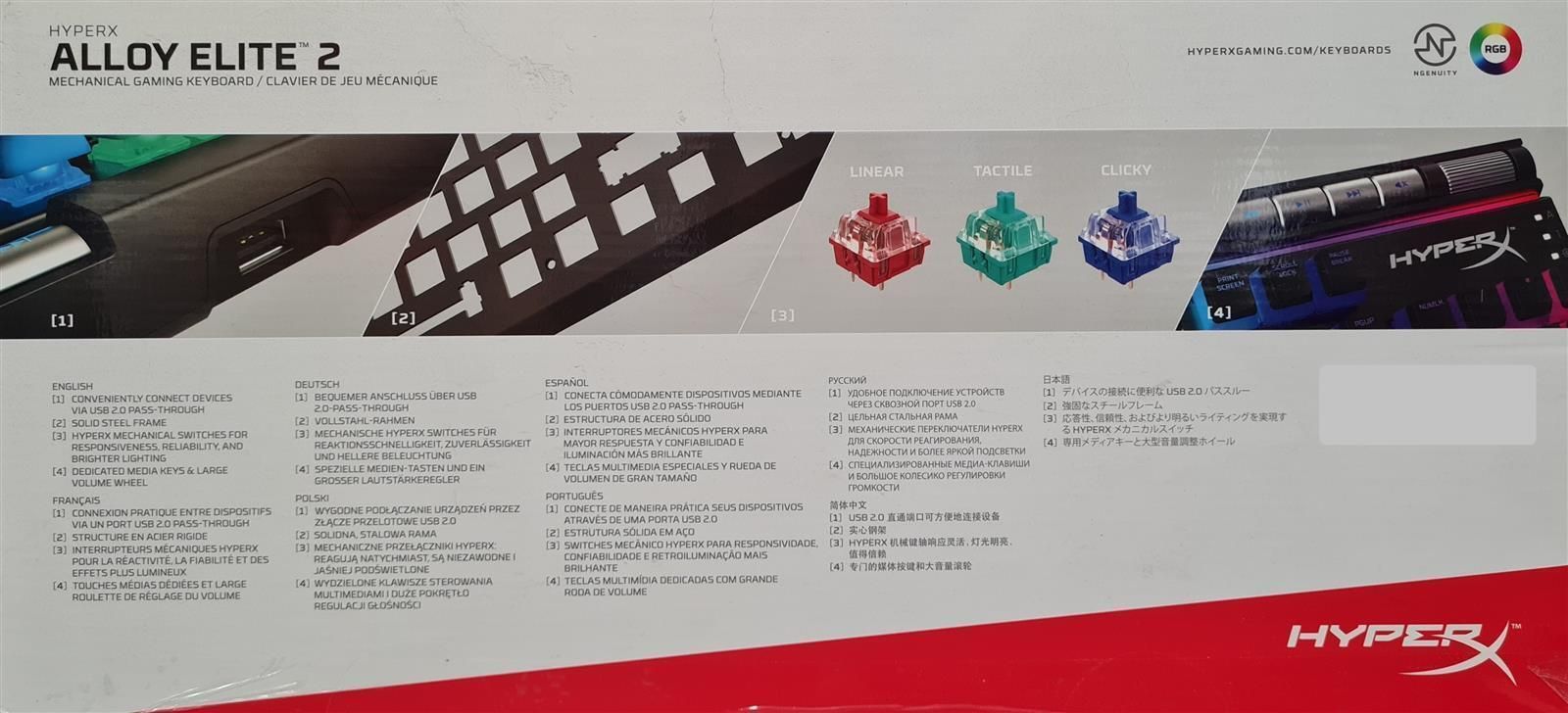 Klawiatura HyperX Alloy Elite 2 (4P5N3AD#ABD) - Opinie i ceny na Ceneo.pl
