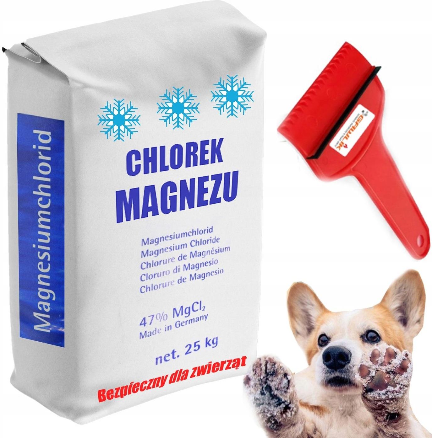 Chlorek Magnezu Techniczny Topiący Lód Lepszy Niż Sól Drogowa 25Kg ...