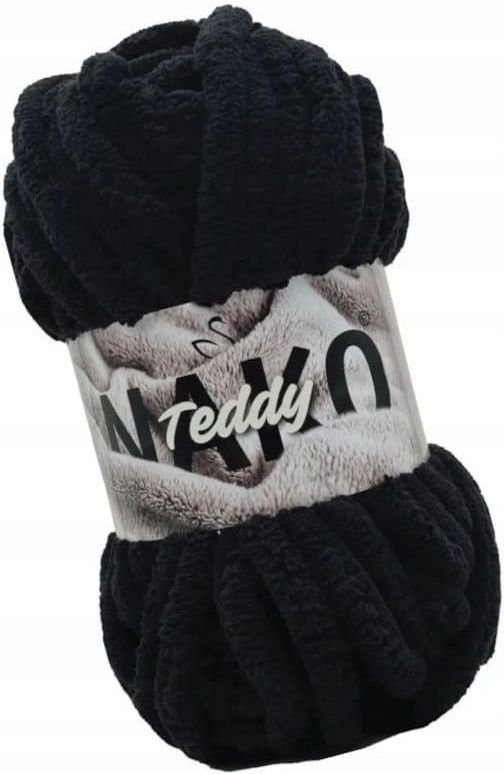 Nako Gruba Włóczka Teddy 217 Czarny (200Gr/22Mt) 1792579230 - Ceny i ...