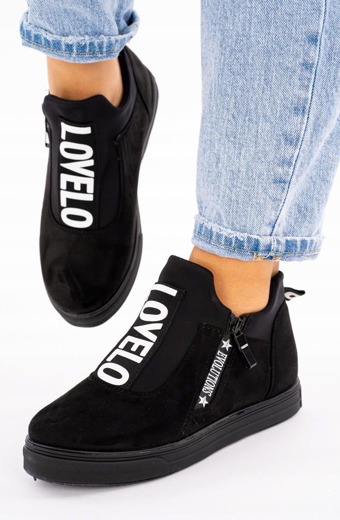 Czarne sneakersy damskie buty sportowe Love 37 - Ceny i opinie - Ceneo.pl