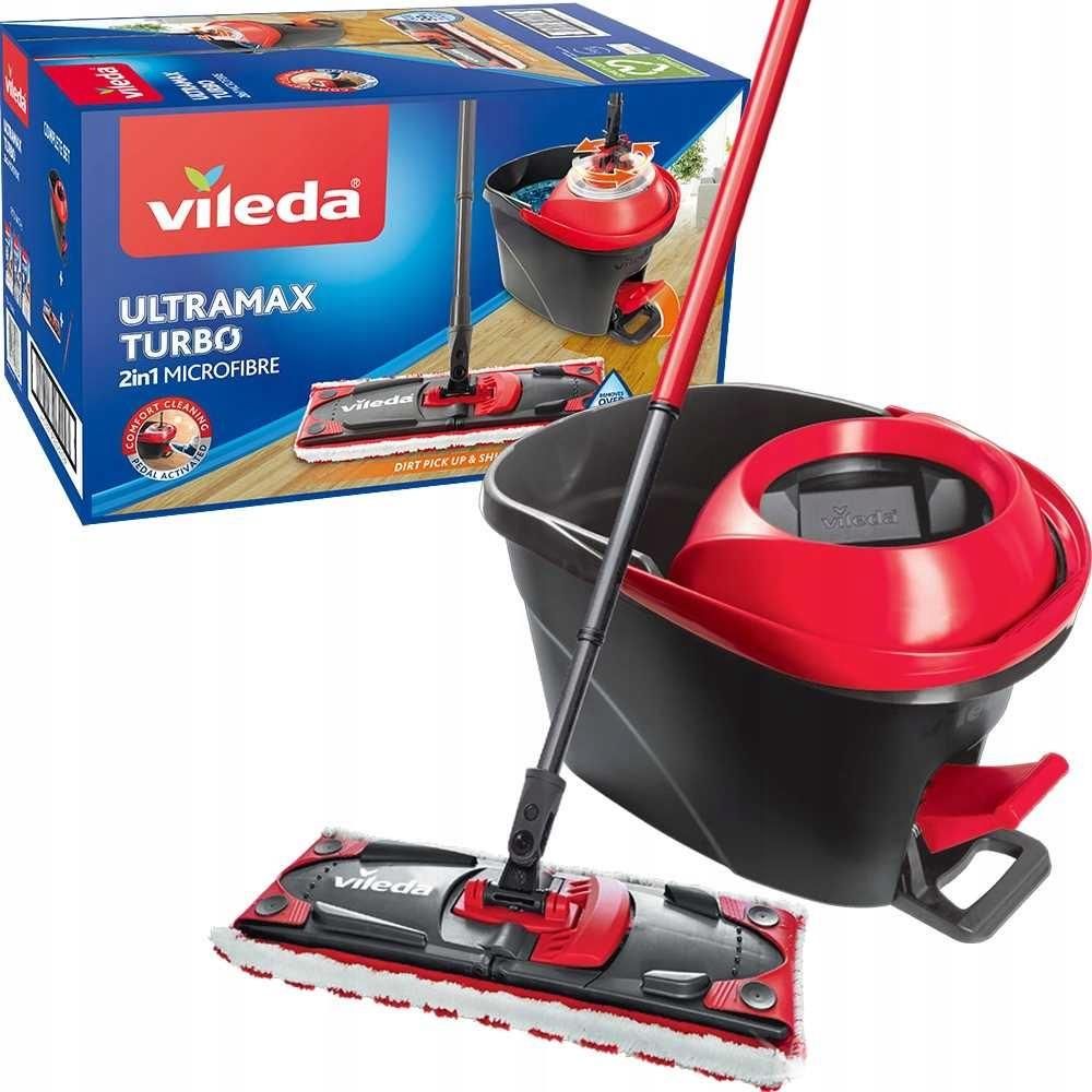 Vileda Mop Płaski Obrotowy Ultramax Turbo Zestaw - Ceny i opinie - Ceneo.pl