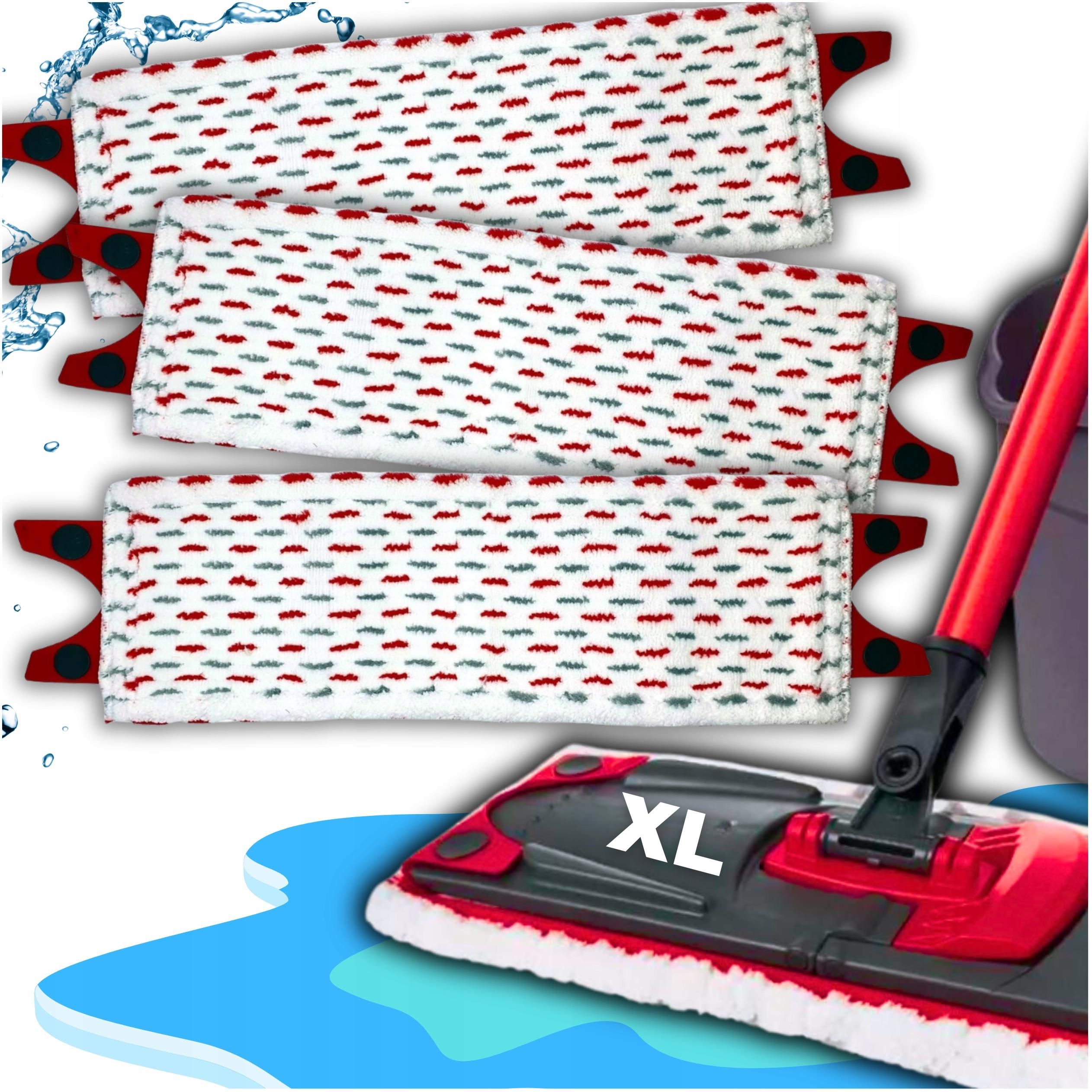 Vileda 3x Wkład Płaski Do Mopa Ultramat XL Ultramax XL 42cm Zamiennik ...