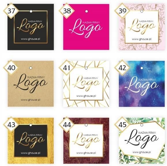 Metki Metka Etykiety Zawieszki Odzieżowe 5X5 1000 Projekt Logo Dane ...